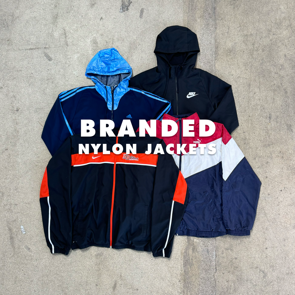 30X BRANDED NYLON JACKETS GRADE B – Vintage Suppliers 1989