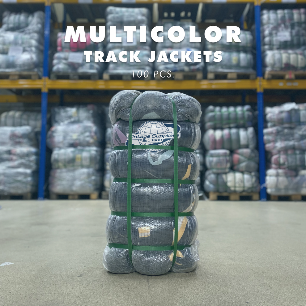 MULTICOLOR TRACK JACKETS BALE (100 PIECES) – Vintage Suppliers 1989